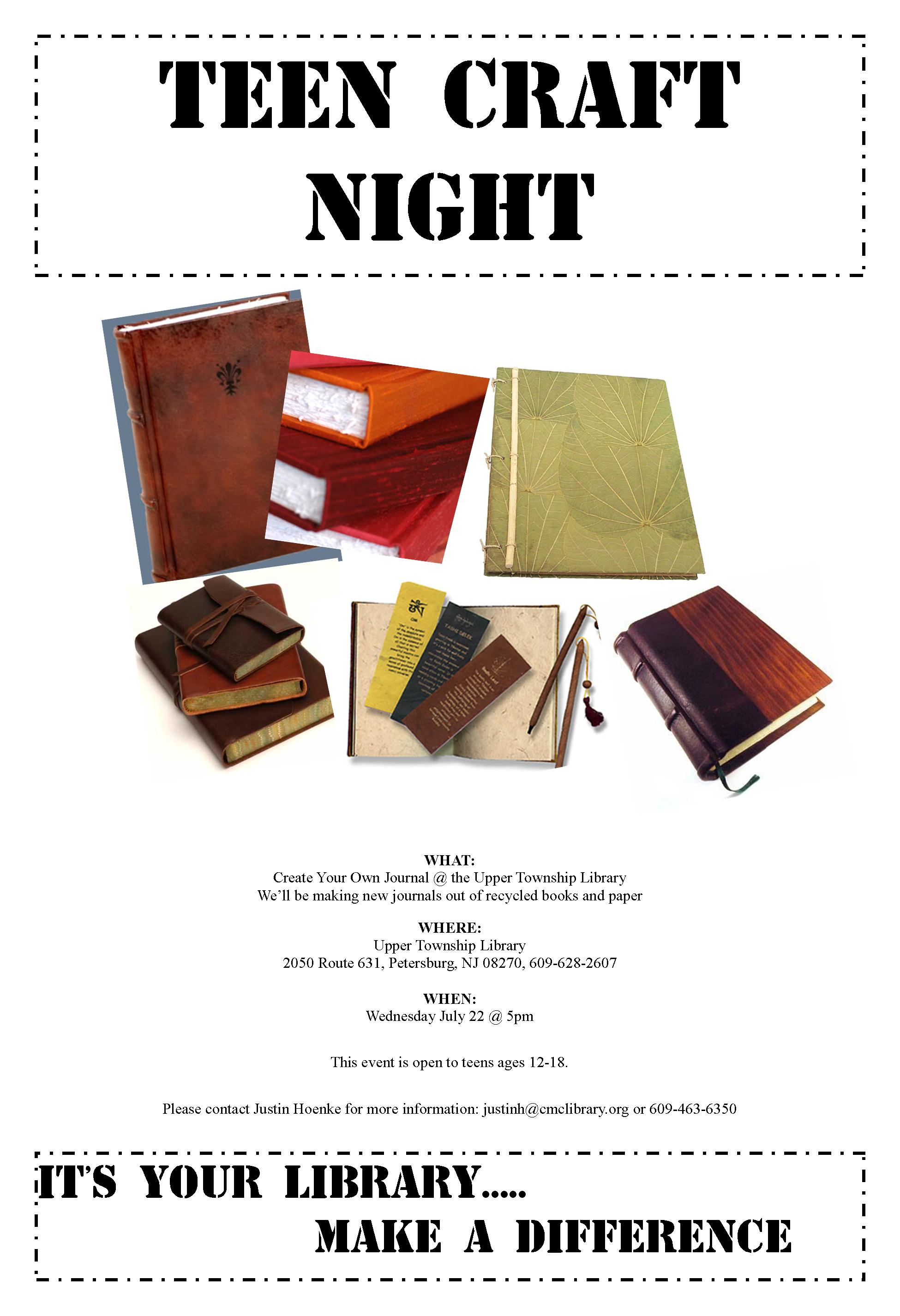 LIBRARY IDEA SHARE: Teen Craft Programs – Justin The Librarian