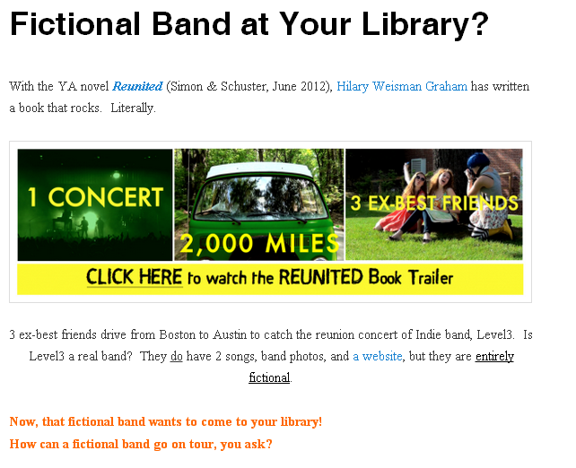 Fictional Band at Your Library? – Justin The Librarian